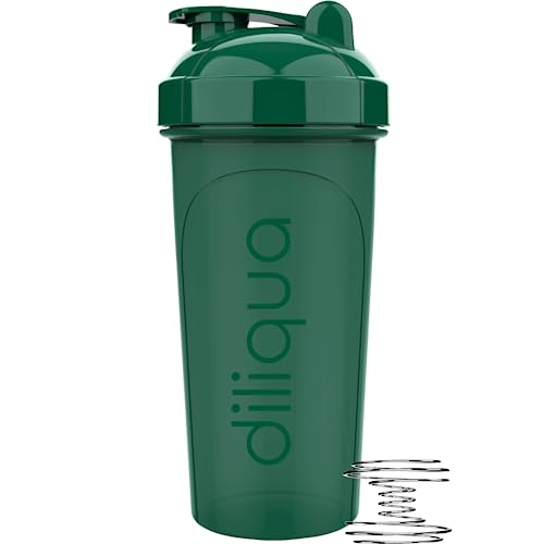 diliqua -4 PACK- 28 oz Shaker Bottles for Protein Mixes | BPA-Free & Dishwasher Safe | 4 large protein shaker bottle | Shaker Cups for protein shakes | Blender Shaker Bottle Pack