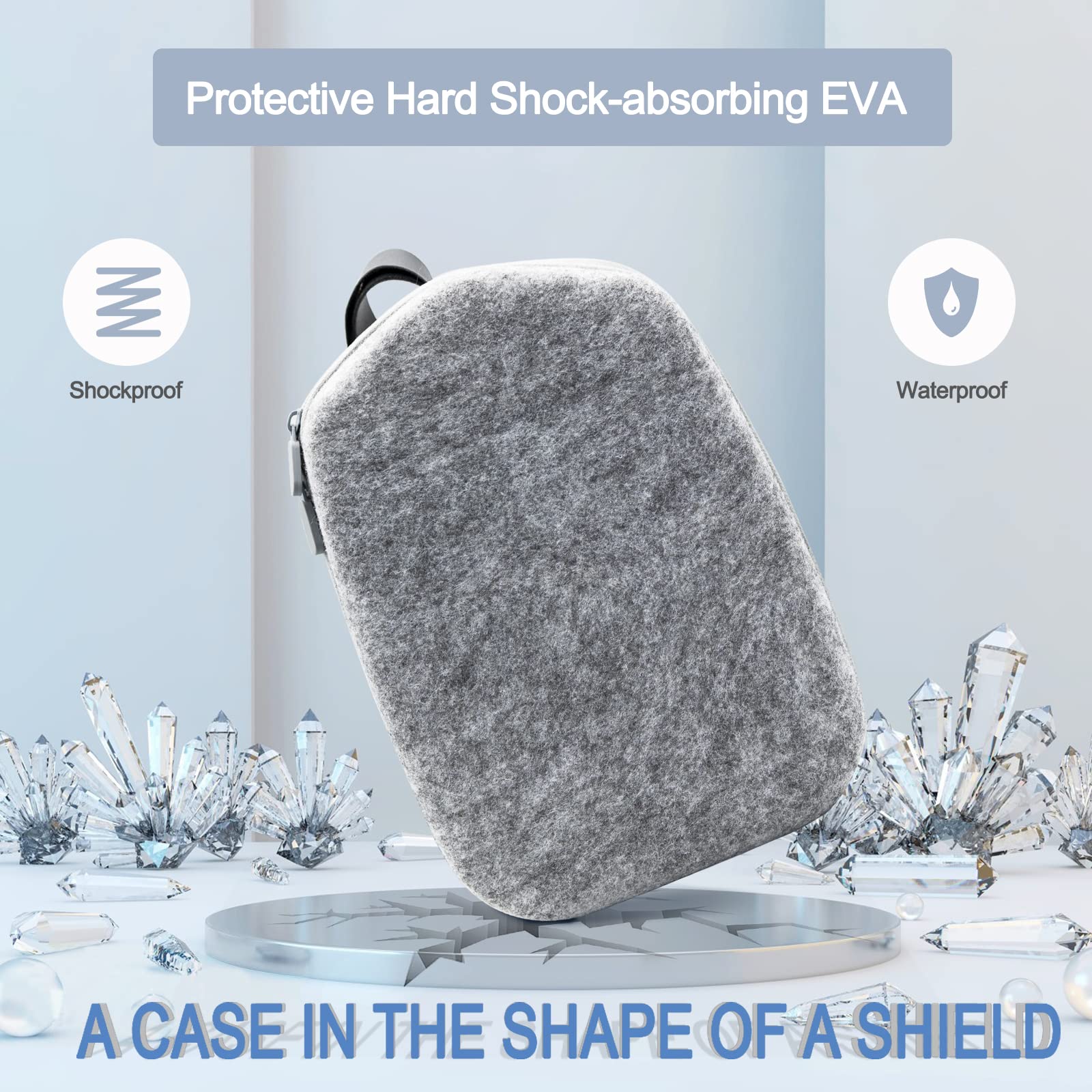 8VR Hard Carrying Case Compatible with Quest 2 VR Gaming Headset, Touch Controllers and Other Quest 2 Accessories, for Travel and Home Storage