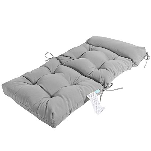 QILLOWAY Indoor/Outdoor High Back Chair Cushion,Spring/Summer Seasonal Replacement Cushions.(Grey)
