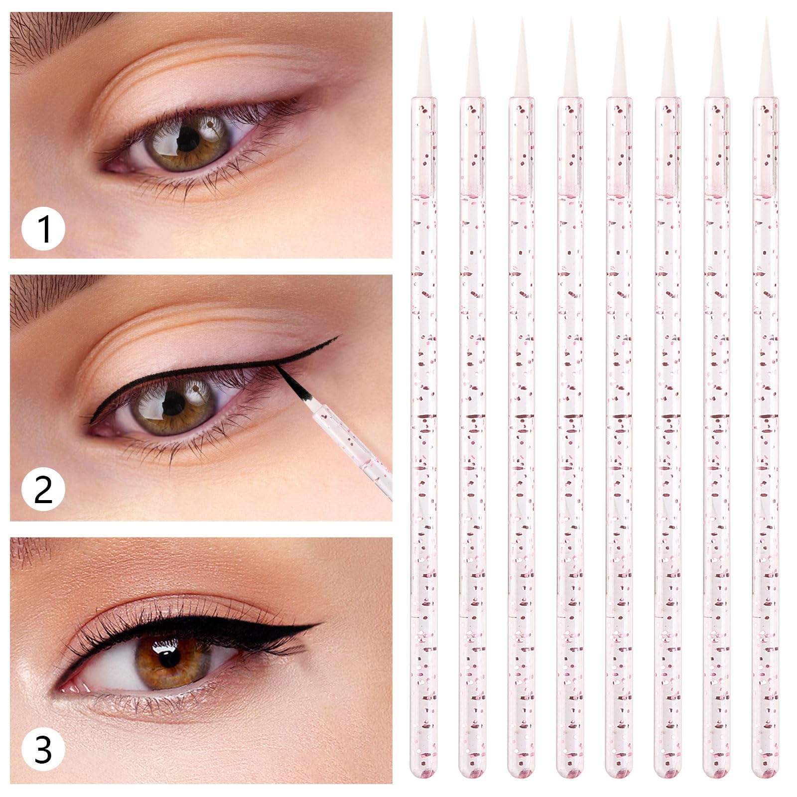 400PCS Disposable Mascara Wands Eyelash Brush and Micro Applicator Brush, Makeup Applicators Brushes Tools Kit for Eyelash Extension Pink