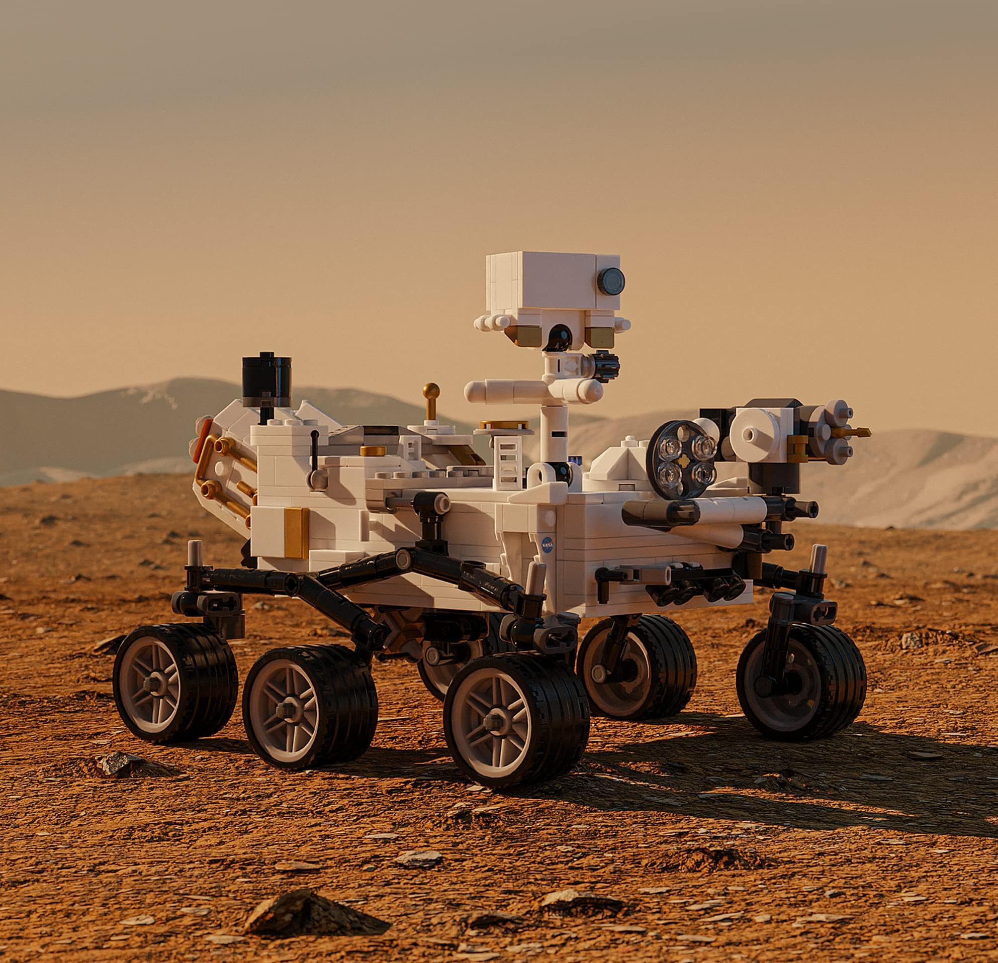 Brick Loot Officially Licensed NASA Mars Rover Perseverance Model Kit, Toy Car Building Blocks, STEM Kits, Space Gifts for Adults or Kids 6 +, Compatible with Lego and Other Major Brands, 603 Pieces