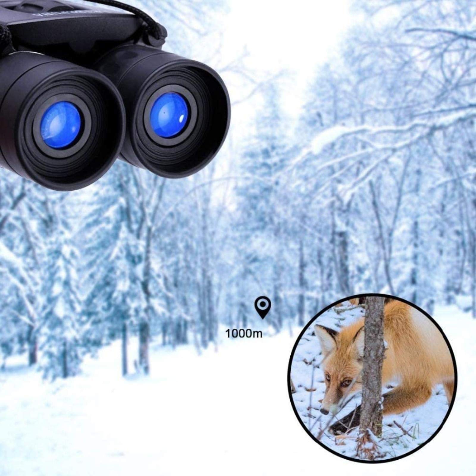 8X21 Zoom Binoculars Long Range 1000M Concert Folding Portable HD Green Film Mini Pocket Telescope FMC Optics BAK4 Prism