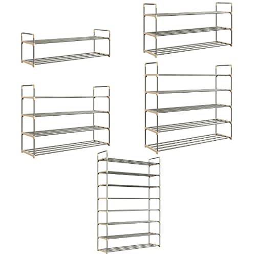 Home Complete Shoe Storage Rack, 2-Tier Organizer for Closet, Bathroom, Entryway