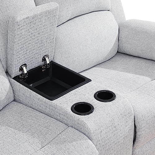 Caberryne Recliner Sofa Sets,Recliner Loveseat Sofa for Living Room Furniture Set,Microfiber Reclining Loveseat Couch,Wall Hugger Double Recliner for House/Office/Theater Seating(Loveseat Recliner)