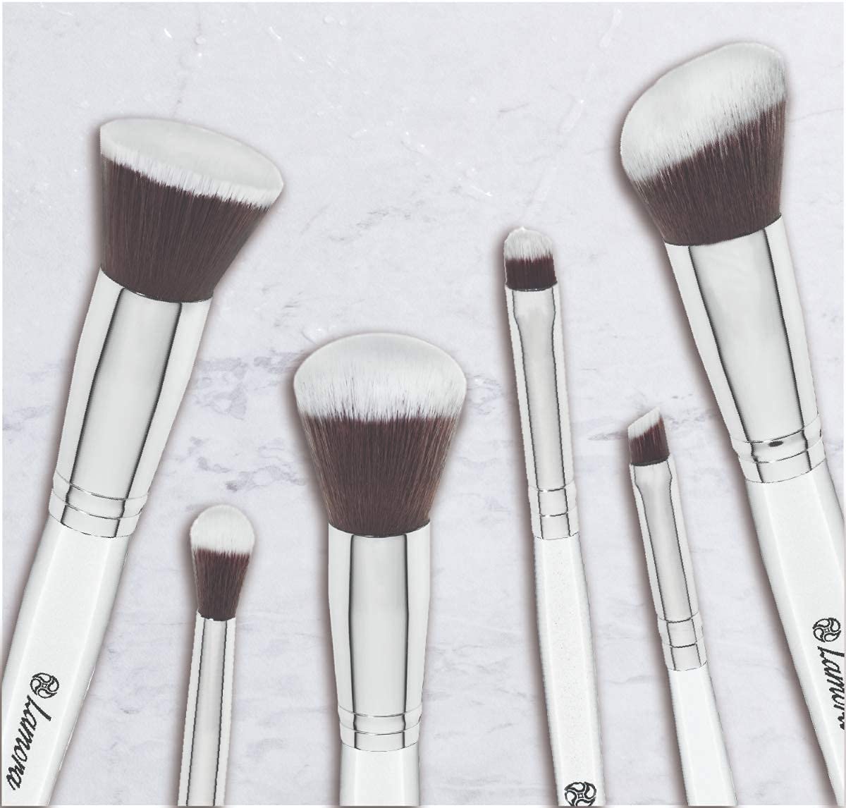 Foundation Blush Powder Brush Set - Eyeshadow Kabuki Brushes, 6 Piece Essential Makeup Brush Kit - Top Choice Premium Quality Synthetic Bristles
