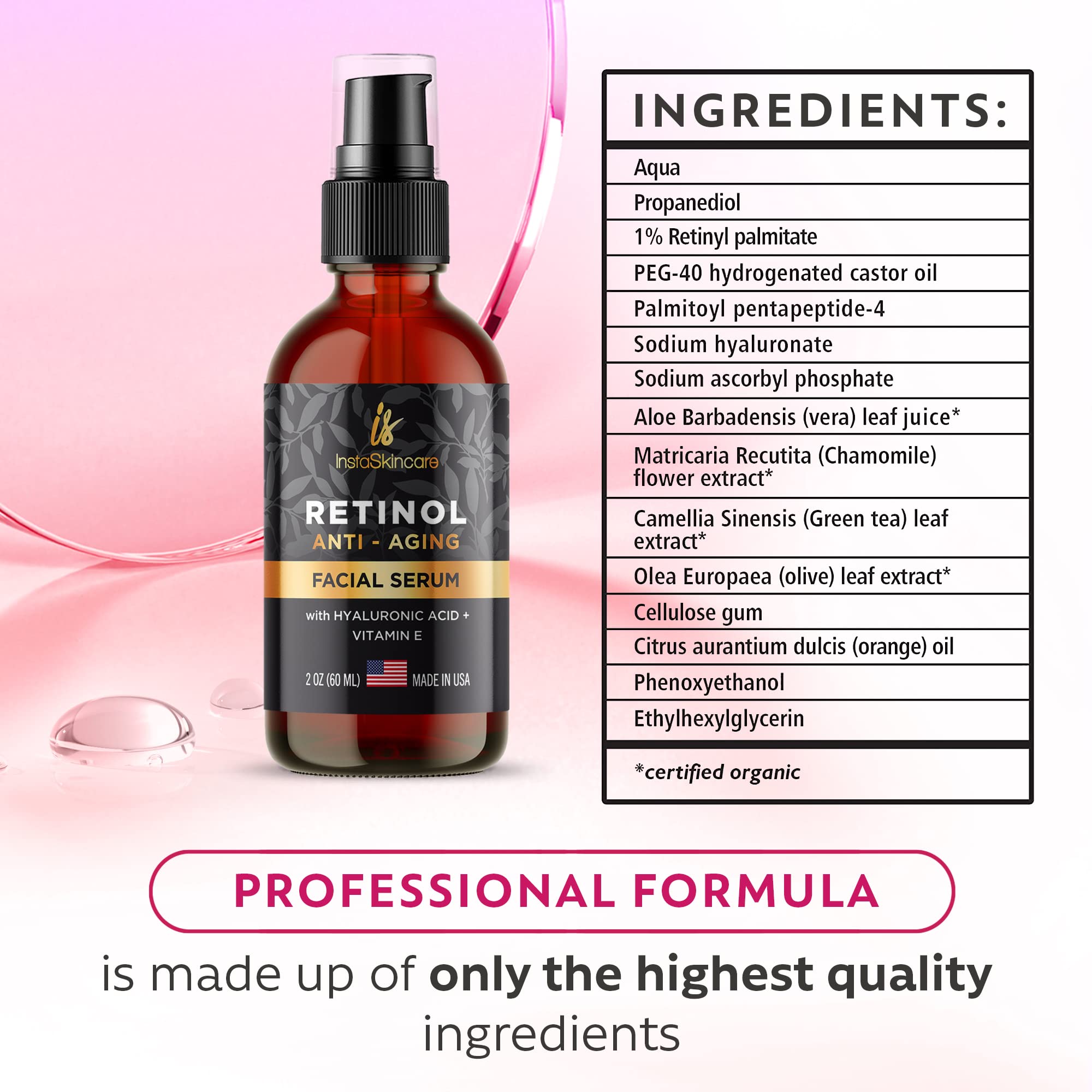 InstaSkincare Renewing Bundle - Hyaluronic Acid Serum for Face 2Oz - Niacinamide Vitamin B3 Facial Serum 2 Oz