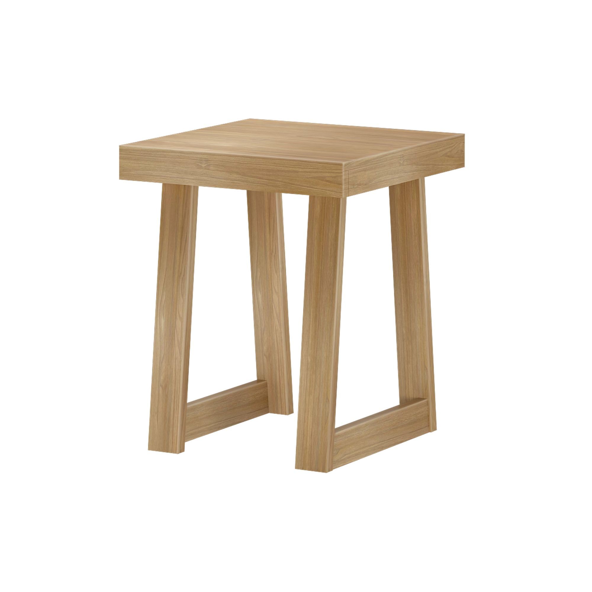 Plank+Beam Classic Rectangular Side Table, 25", Slim Side Table for Living Room, Narrow Nightstand for Small Spaces, Wood End Table for Bedroom, Blonde Wirebrush