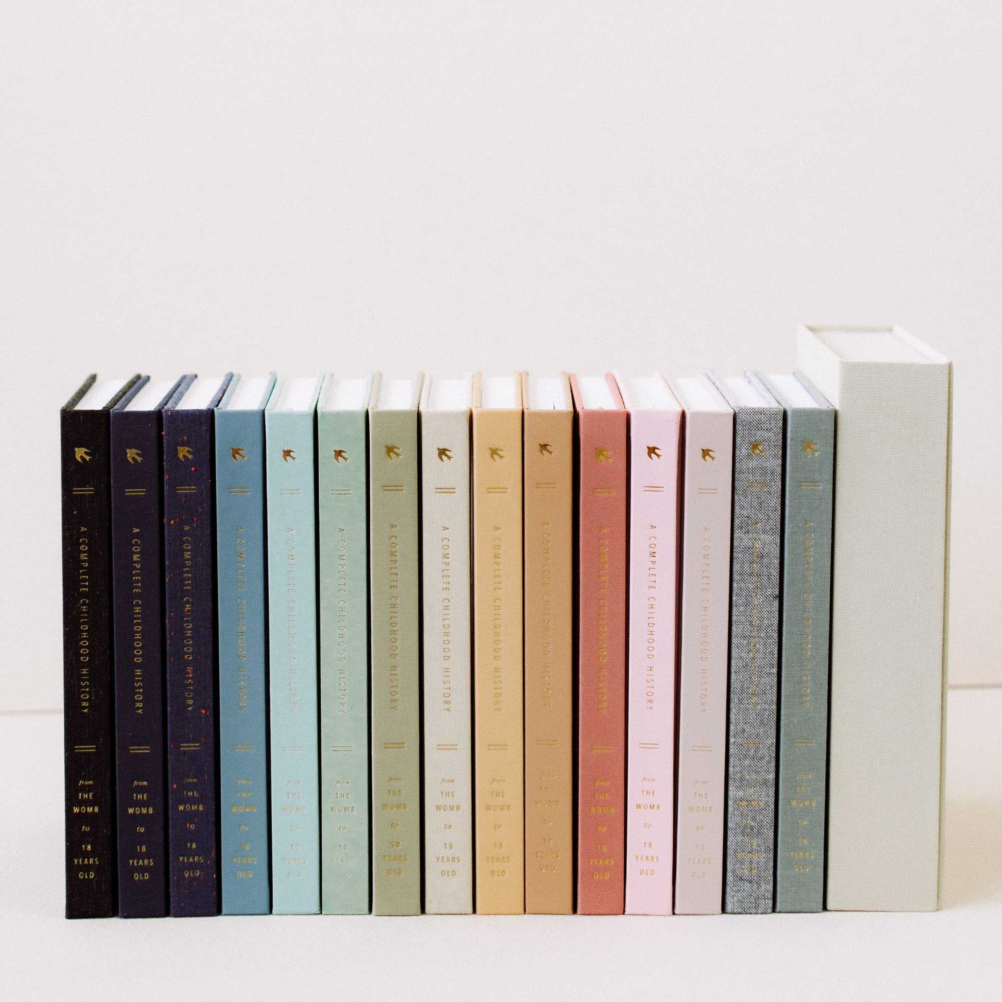 Promptly Journals, A Complete Childhood History: From Pregnancy to 18 Years Old (Navy Blue, Linen) | Baby Book and Pregnancy Journal | Baby Memory Book