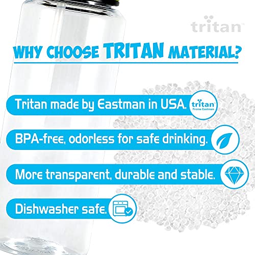 Cute Water Bottle for School Kids Girls, BPA FREE Tritan & Leak Proof & Easy Clean & Carry Handle, 23oz/ 680ml - Flamingo