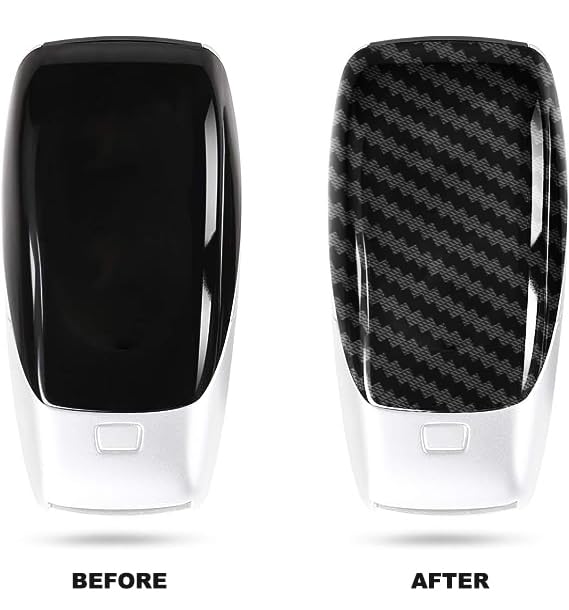 Carbon Fiber Texture Key Shell Fob Batterieabdeckung Carbon Fiber Key Cover Kompatibel mit Mercedes Benz E Klasse 2017 S 2018
