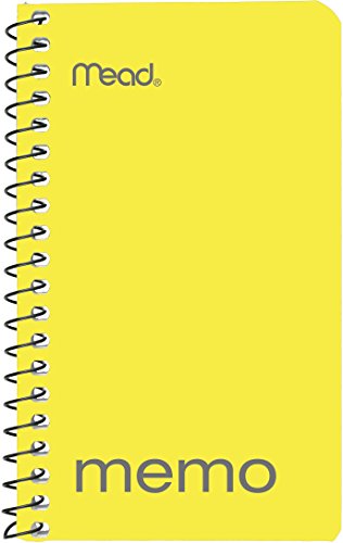 Mead Small Notebook, 12 Pack of Small Spiral Notebook, 3x5 " College Ruled Memo Book Wirebound 60 Sheets, Pastel Colors of Mini pocket memo pad in Bulk pack