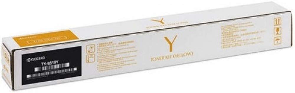 Kyocera 1T02NDACS0 Model TK-8519Y Yellow Toner Cartridge For use with Kyocera/Copystar CS-5052ci, CS-6052ci, TASKalfa 5052ci and 6052ci Color Multifunctional Printers