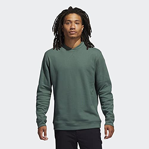 adidas Golf Men's Go-to Crew Sweatshirt, Green, 2 Extra Large