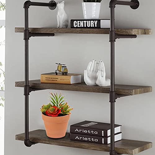 Briful Small Succulents Artificial 2 Pcs Fake Succulent Plants Faux Succulents in Pots Assorted Succulent Arrangements for Home Office Bathroom Room Shelf Rustic Farmhouse Windowsill Decor