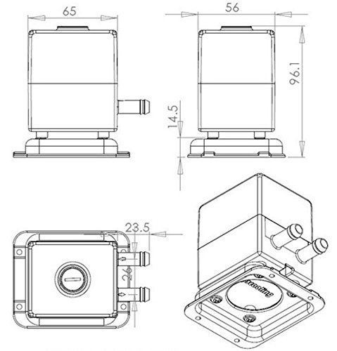 CPU CPU Sc-300T Dc 12V Ultra-Quiet Water Cooling Pump 4W Reservoir .300L/H for Pc CPU Liquid Cooling System
