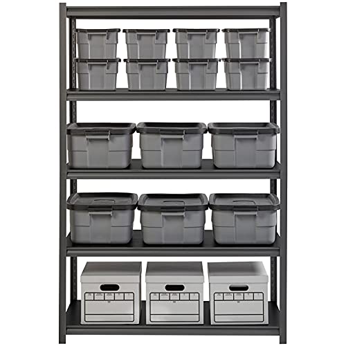 Hirsh 3,200 lb Capacity Iron Horse Shelving - 5 Compartment(s) - 72" Height x 48" Width x 24" Depth