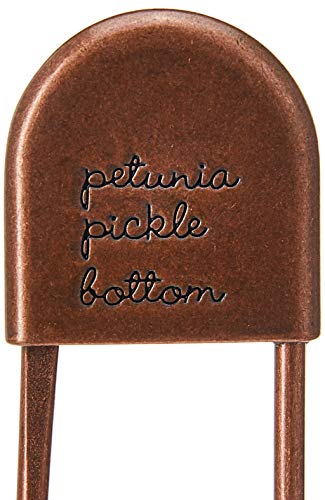 Petunia Pickle Bottom Safety Pin Keychain - Antique Copper
