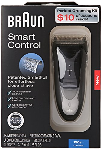 Braun Smart Control 190s-1 Electric Foil Shaver for Men, Electric Men's Razor, Razors, Shavers, Cordless Shaving System