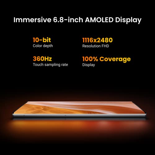 ZTE Axon 40 Ultra 5G Cellphone - Unlocked Smartphone with UDC Tech, 120Hz 6.8" AMOLED Display, 64MP Triple Camera & 5000mAh Battery, Android Phone with Snapdragon 8 Gen 1, US Version, Black,12+256GB