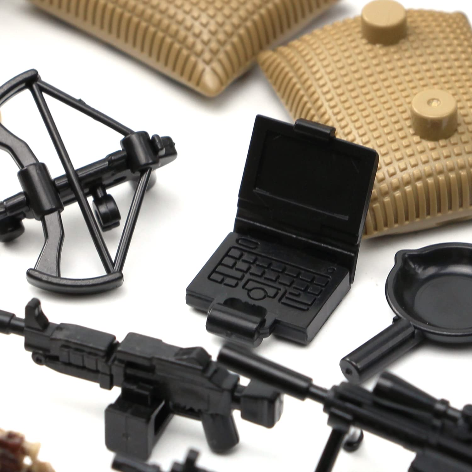 Feleph Weapons Pack Military Toy Set Building Blocks Model for Soldier Figures, Army Equipment Gear Kit Pieces and Parts Accessories Compatible with Major Brand