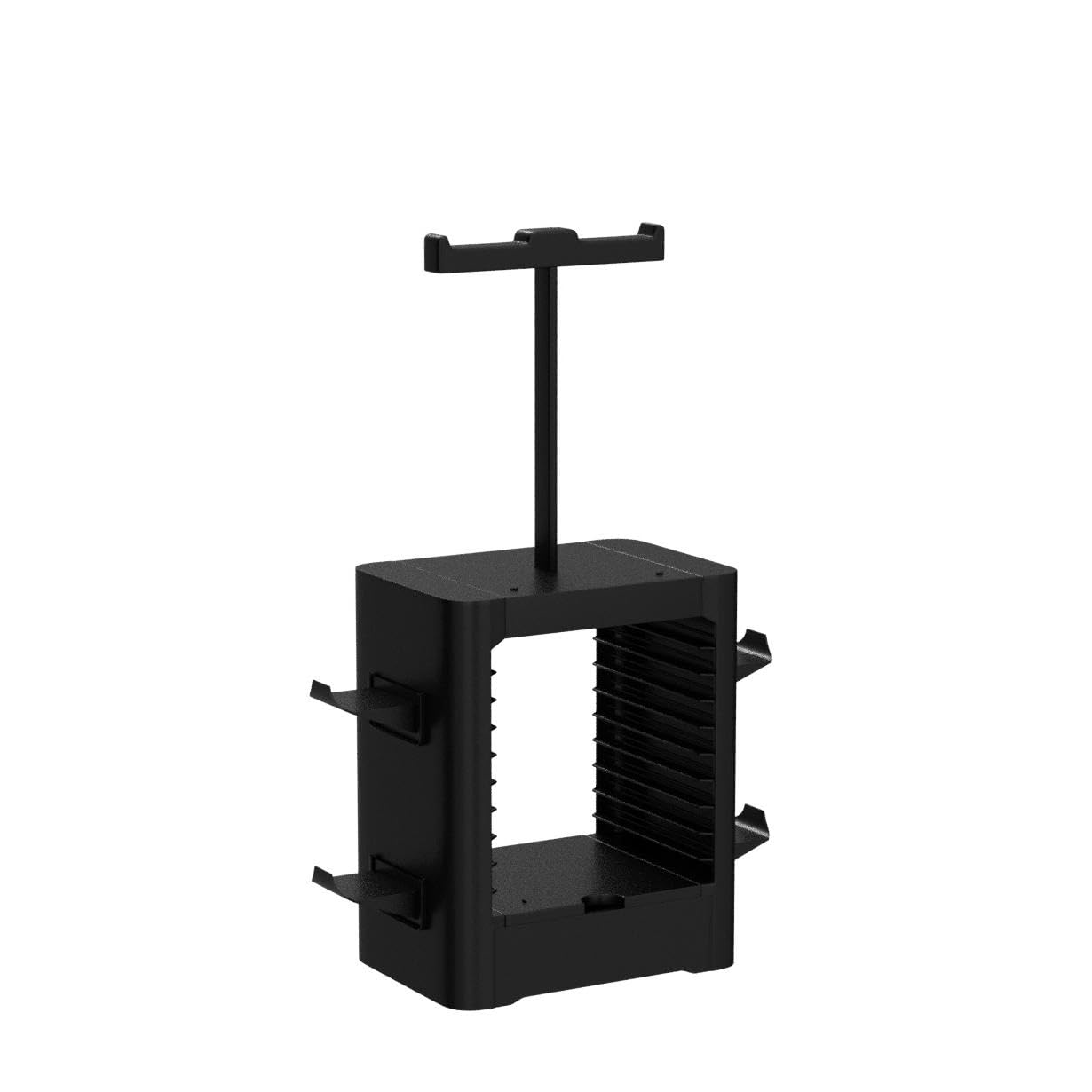 ASFSKY Game Organizer Storage Tower Game Controller Holder ABS Video Game Organizer Multifunctional Game Disk Rack Controller Organizer Headset Holder for PS5 PS4 Xbox Gamer Gifts
