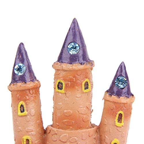 POPETPOP Aquarium Decorations Heart Castle - Fish Tank Decorations Cichlids Fish Hideout House Cute Castle for Girls Gift Toy Pink