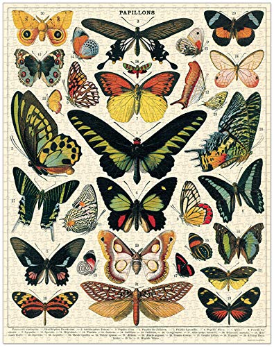 Cavallini Papers & Co. Butterflies 1,000 Piece Puzzle, Multi