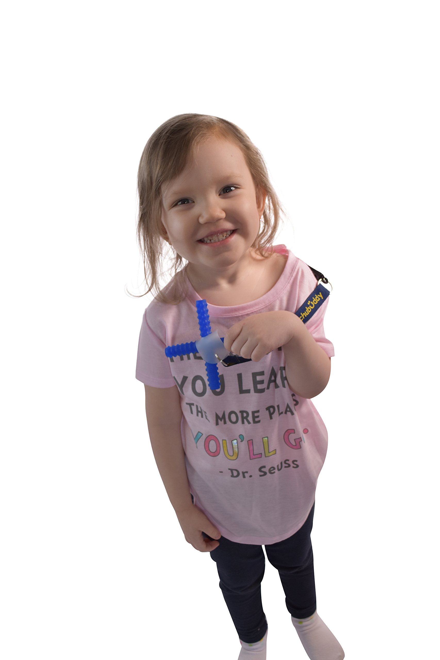 CHU-BUDDY ChuBuddy Chew Holder 4 Pack: Two (Navy) Clip-Ons & Two (Black) Neck Lanyards