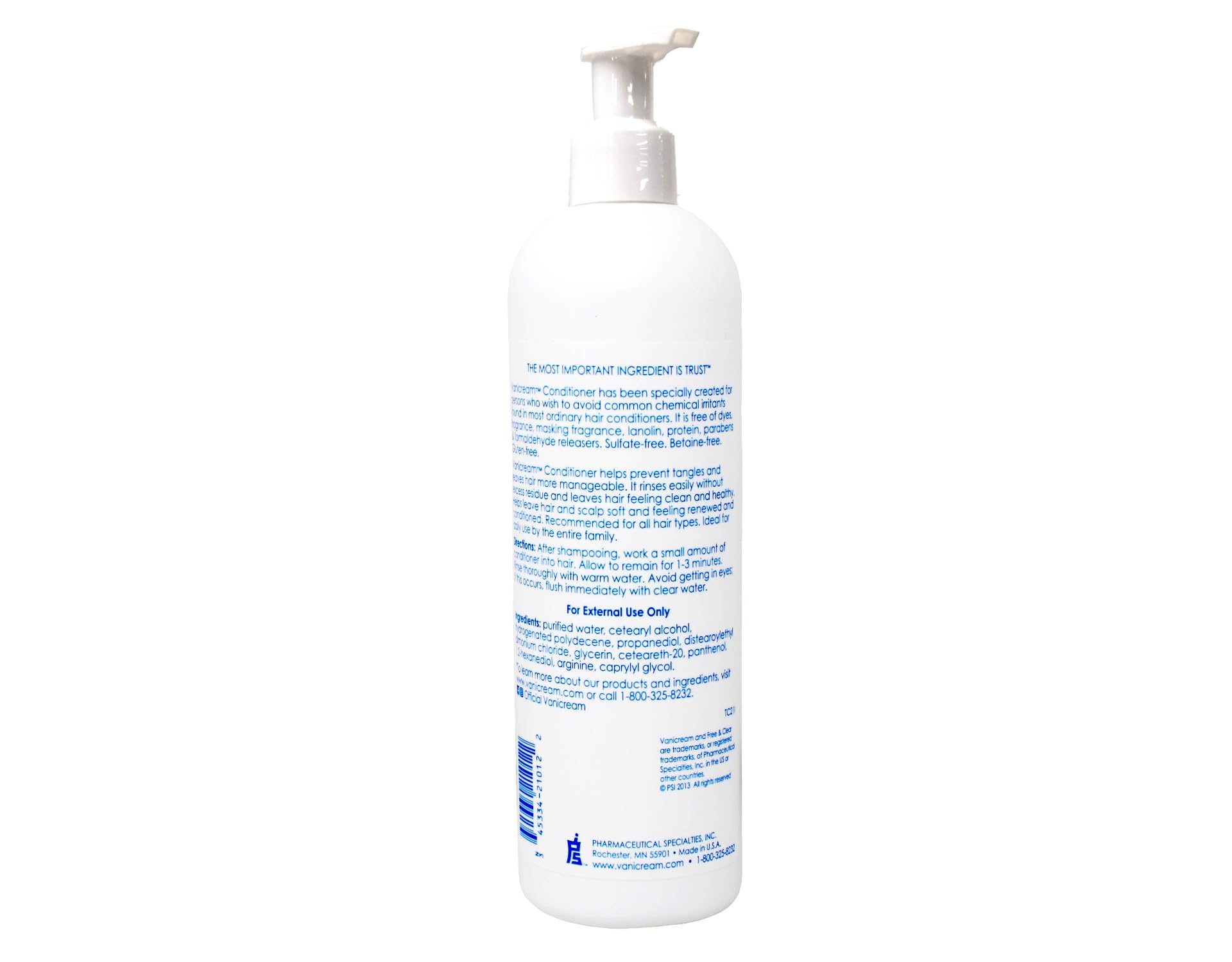 Free & Clear Hair Conditioner for Sensitive Skin 12 Fl Oz (355 Ml)