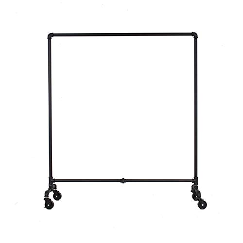 Industrial Pipe Rolling Clothing Rack by William Robert's Vintage