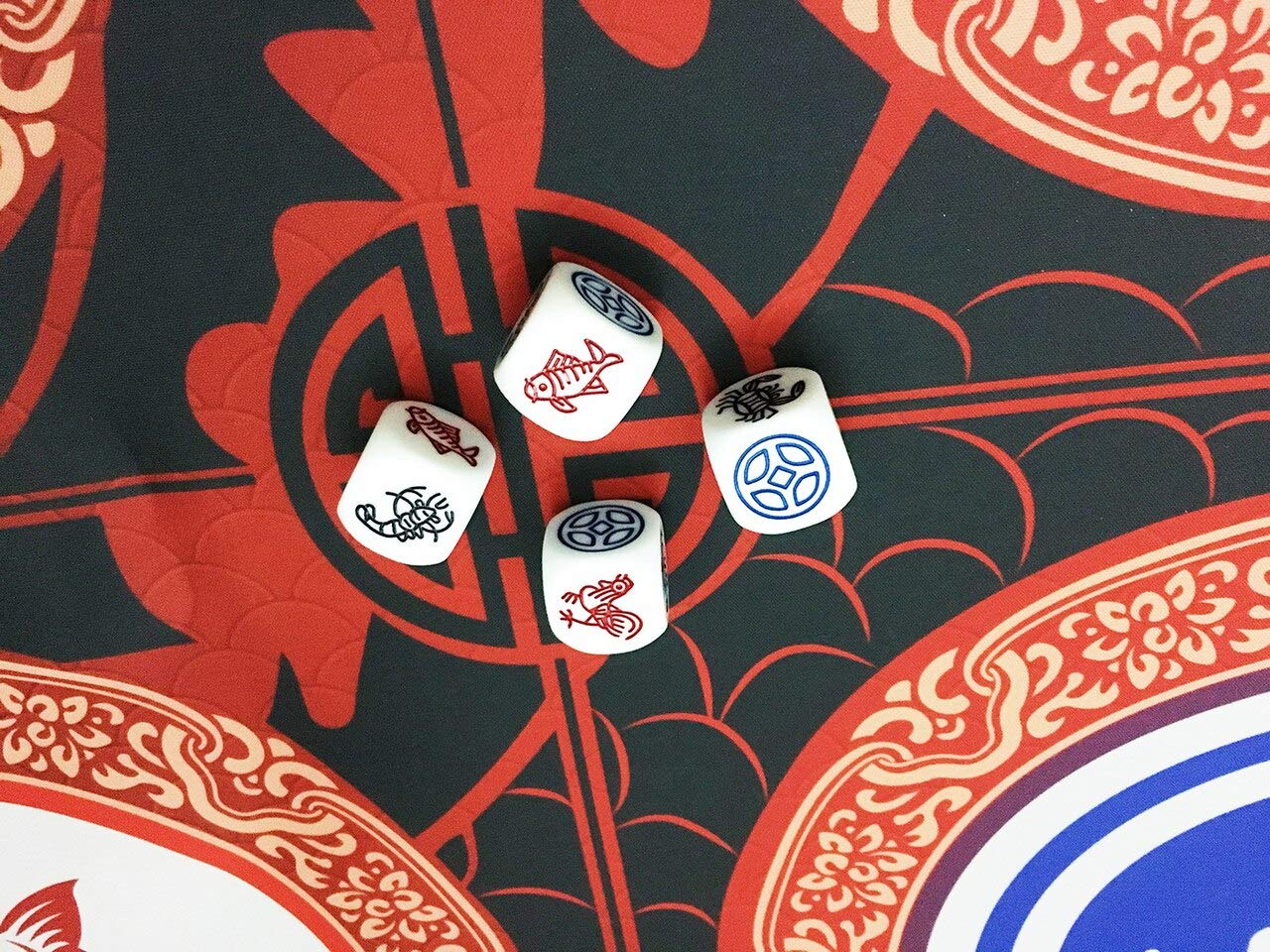 Pop Bunny BAU Cua Ca Cop - Chinese New Year Dice Game - Fish Prawn Crab Dice Game - Lunar New Year Game