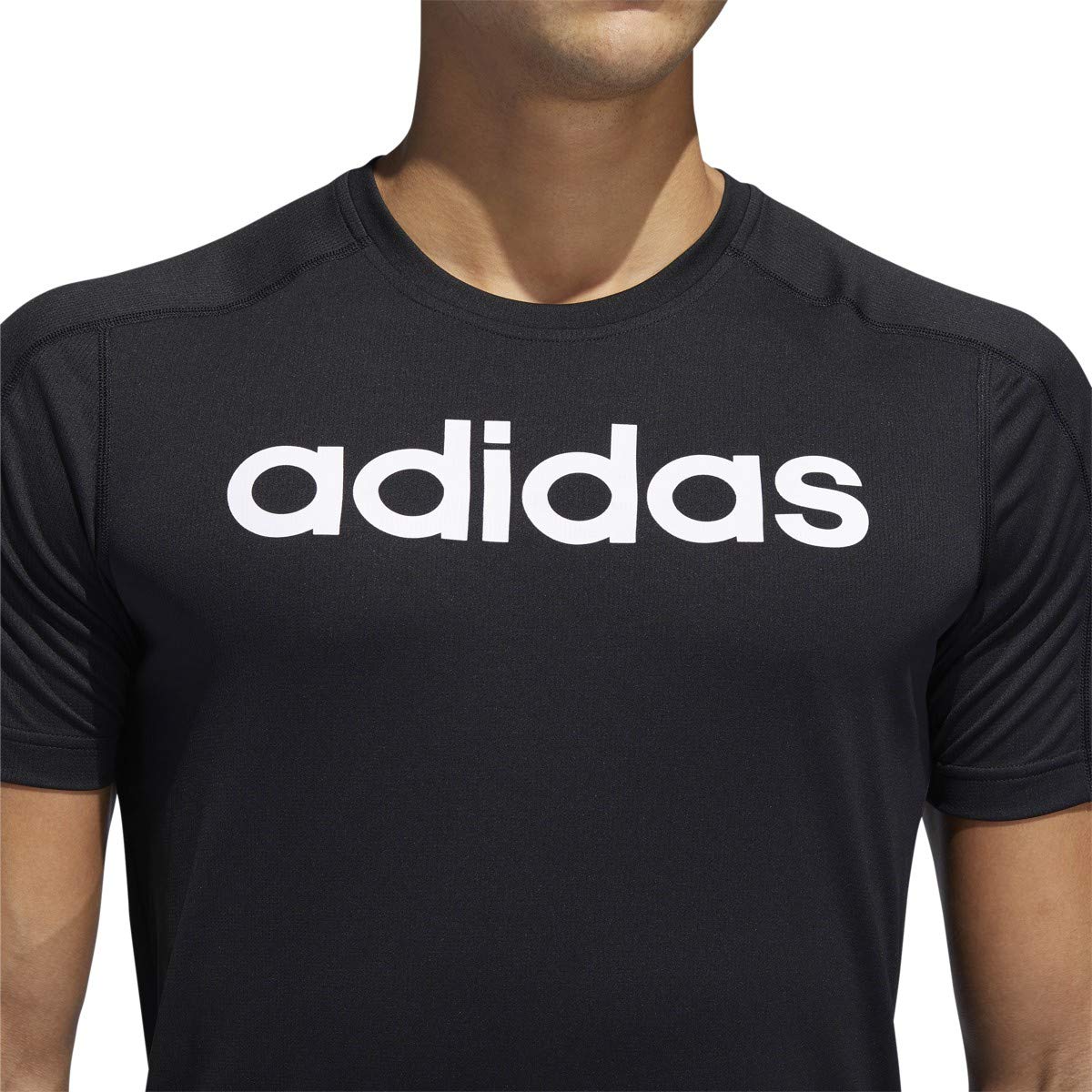 adidas Men's Brush Stroke Box Logo Graphic T-Shirt (Black/Brush Stroke Box, Large)