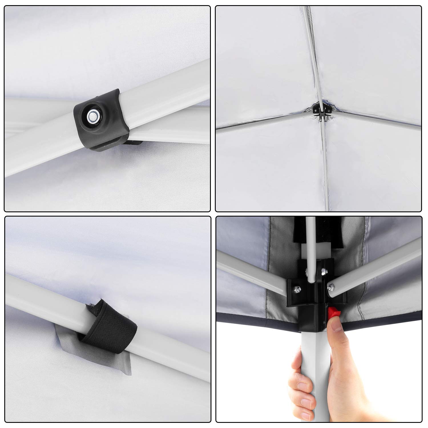 8x8ft Pop up Canopy Tent Outdoor Instant Folding Easy up Canopy for Beach Camping Party,Wedding with Carry Bag, Ground Nail,Blue