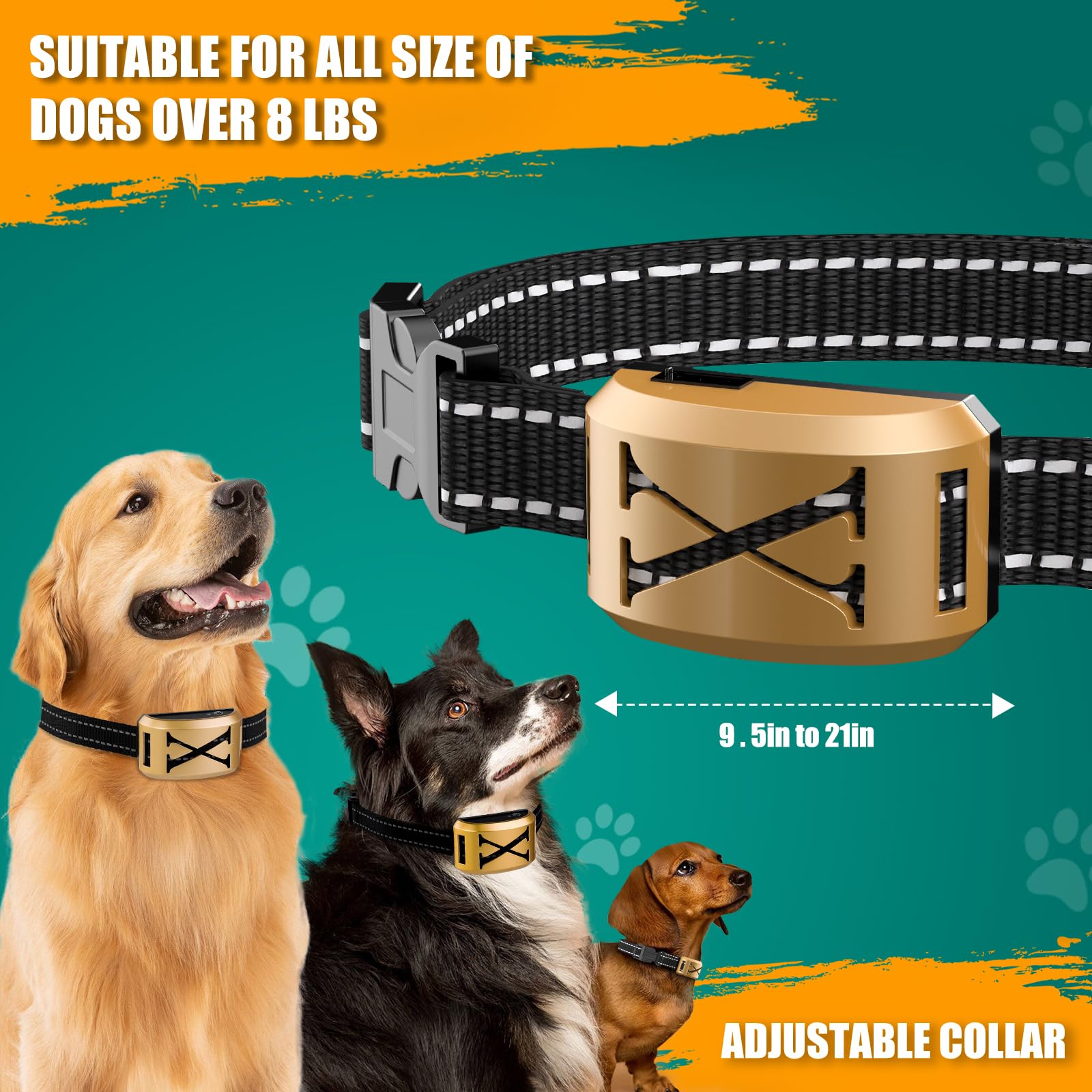 ABHY Wireless Dog Fence, Electric Fence & Remote Training Collar,Portable Pet Perimeter Fence,Adjustable Range for All Large,Medium Dogs