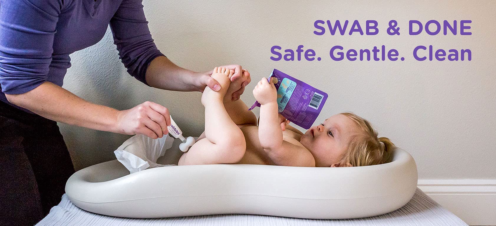 Swabbies Diaper Cream Applicators with 2 pre-Filled Applicators of Diaper Cream