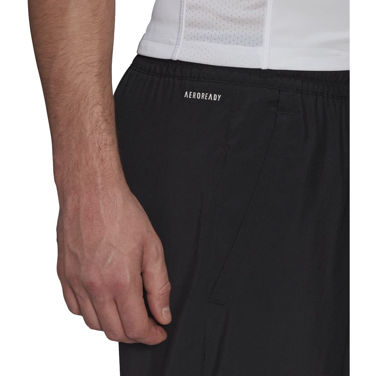 adidas Men's Club Tennis 3-Stripes Shorts, Black/White, Medium