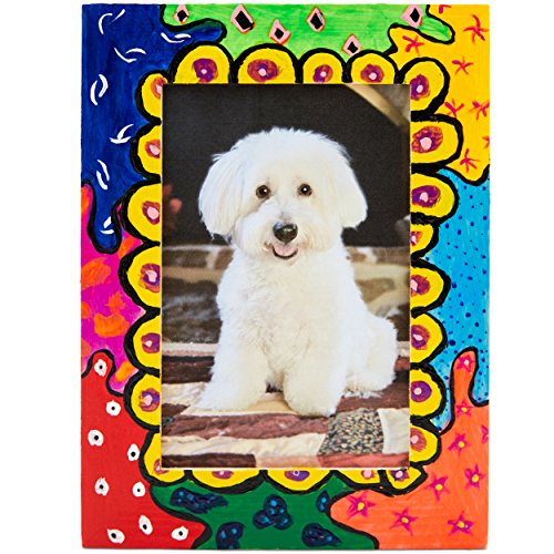 DIY Picture Frames, 4x6 Craft Frames Set, Unfinished Solid Pine Wood DIY Photo Frames, For Arts and Crafts DIY Painting Projects, Set of 3 (6x8 Frame Size Holds 6x4 Pictures) For Adults and Kids Craft