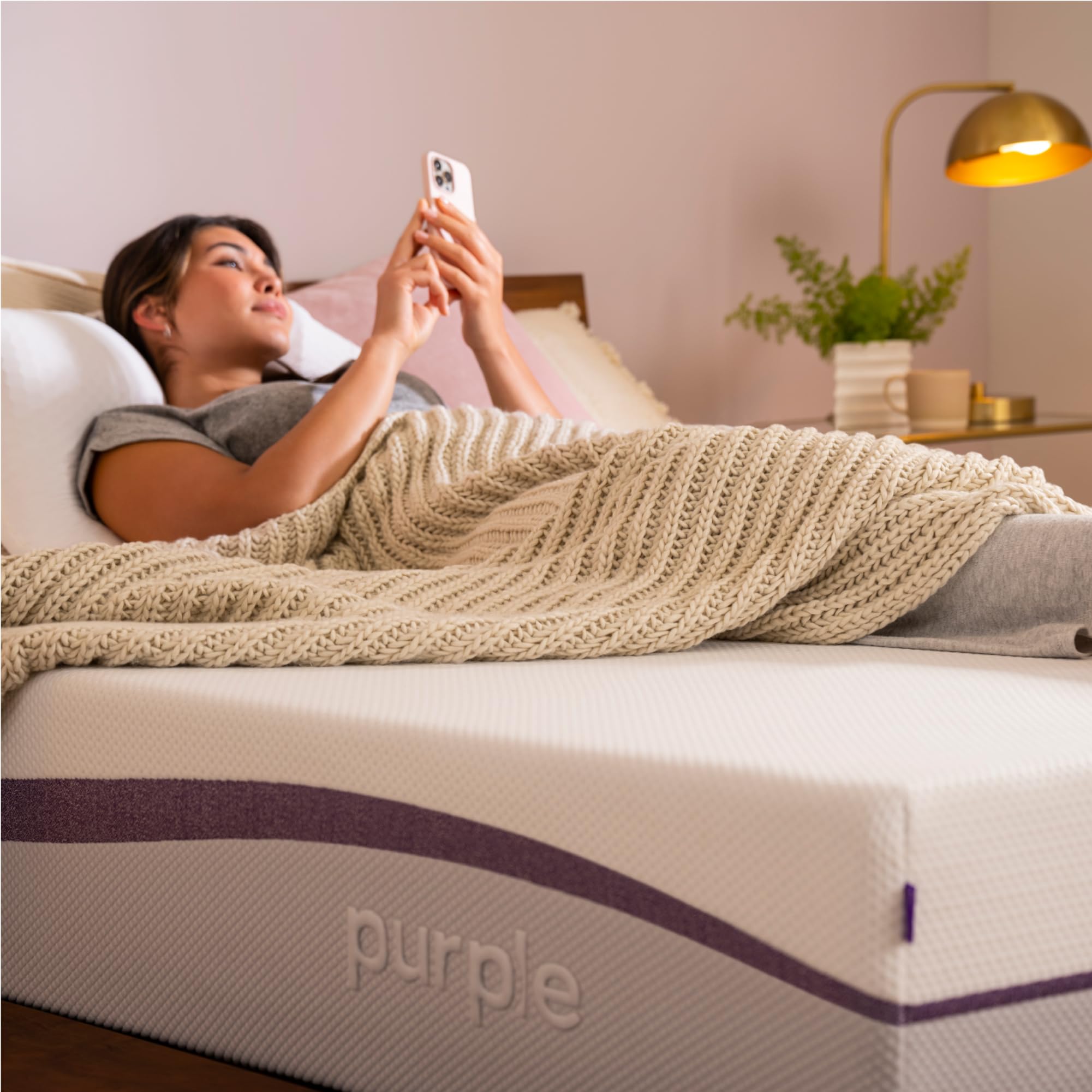 Purple Plus Cal King Mattress, GelFlex Grid, Better Than Memory Foam, Premium Comfort Foam Layer, Temperature Neutral, Responsiveness, Breathability, Made in USA
