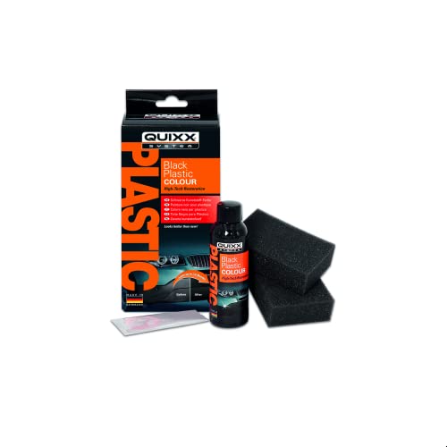 QUIXX 10188 Black Plastic Color - Trim Restorer, Transforms Old, Weathered Plastic to Like New Condition, Use On Your Automobile or Motorcycle