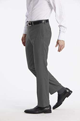 Calvin Klein Men's Modern Fit Dress Pant, Medium Grey, 32W x 30L