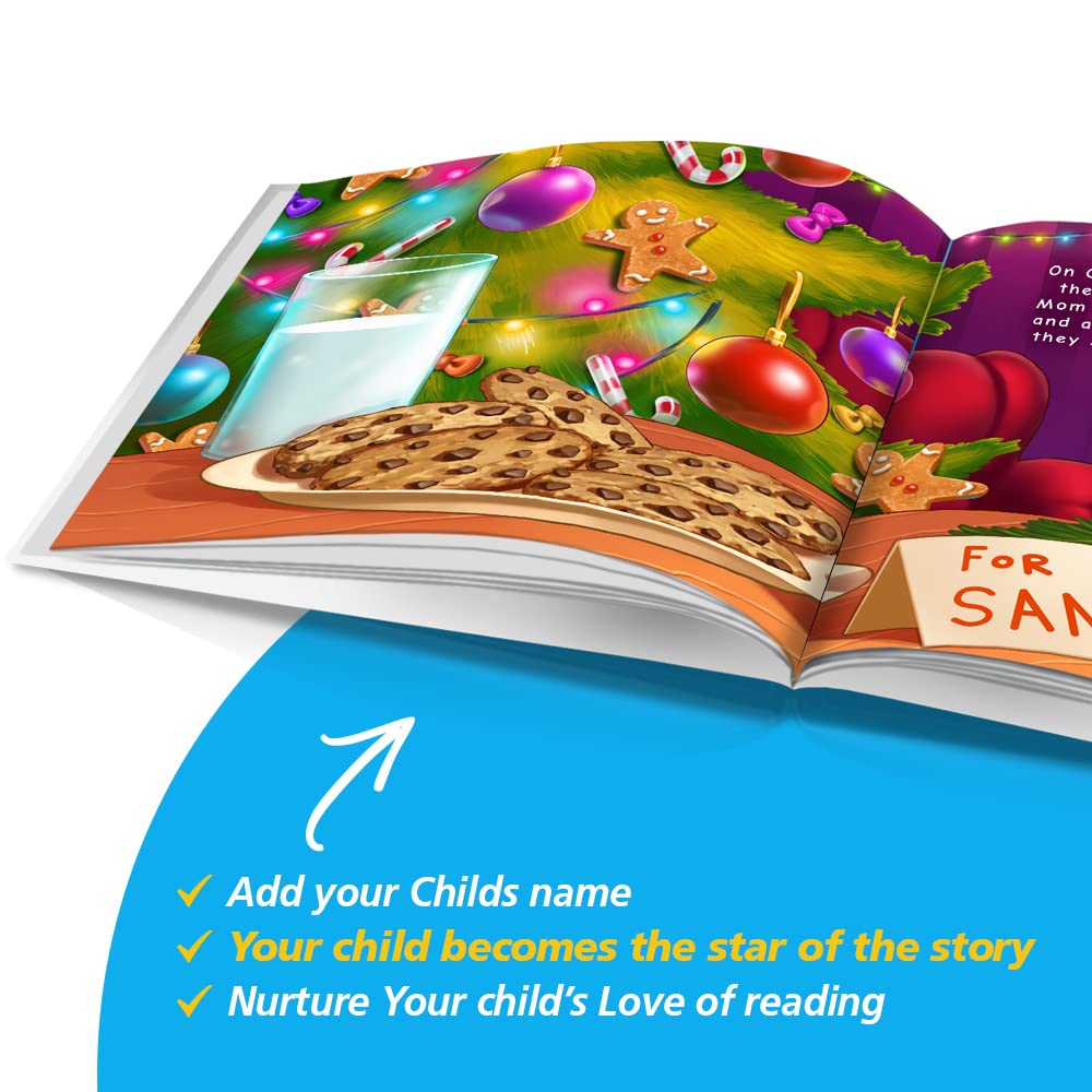 Personalized Story Book by Dinkleboo - "First Christmas" - for Kids Aged 0 to 8 Years Old - A Story About Your Child’s First Christmas - Smooth Satin Paper - Soft Cover (8"x 8")