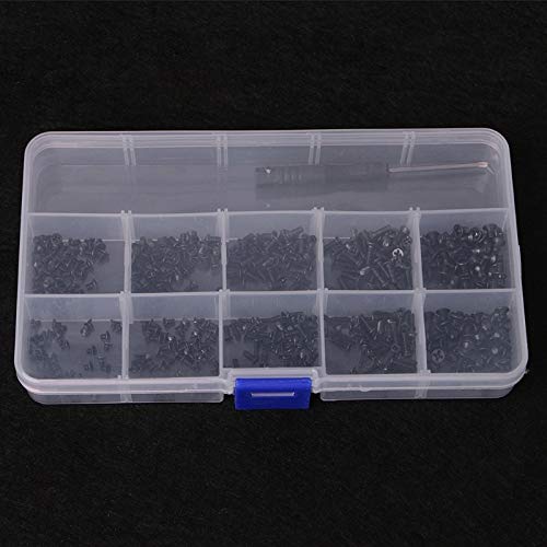 Screw 500Pcs 10 Sizes Black Laptop Notebook Screws Set Kit RepairThe Laptop for Hardware +Screw Driver New #20/19W