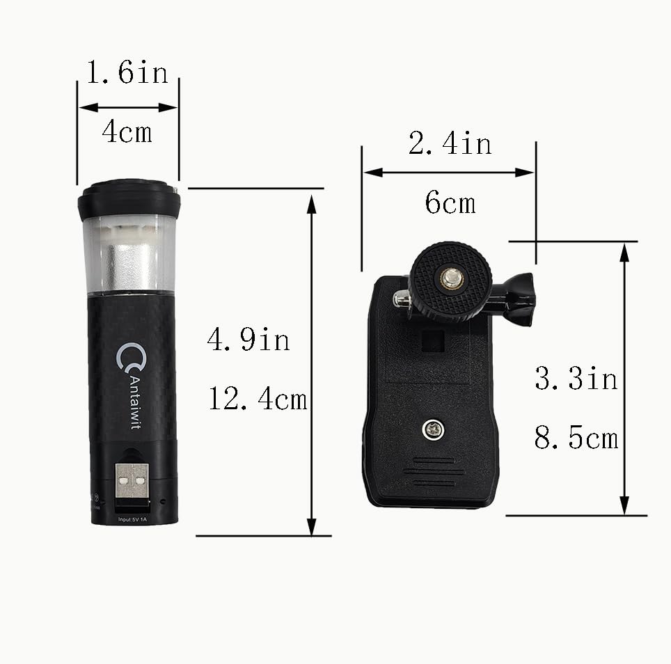 ANTAIWIT Camping Lantern, USB Rechargeable Magnetic Camping Flashlight, Mini Camping Light for Power Outages and Emergencies, Hiking, Camping (TD-A2-2)
