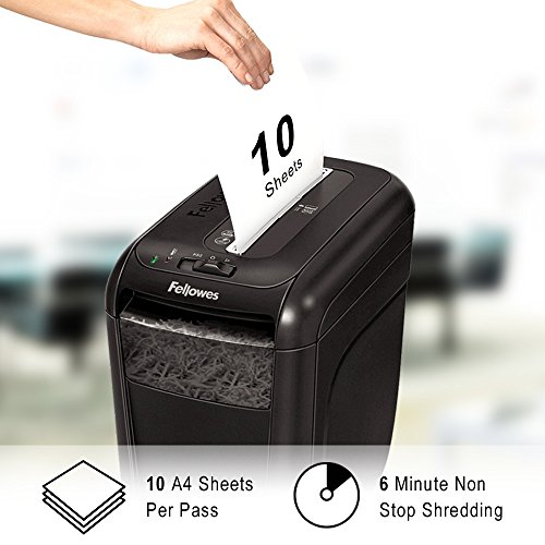 Fellowes Powershred 60Cs 10-Sheet Cross-Cut Paper and Credit Card Shredder with SafeSense Technology (4606001)