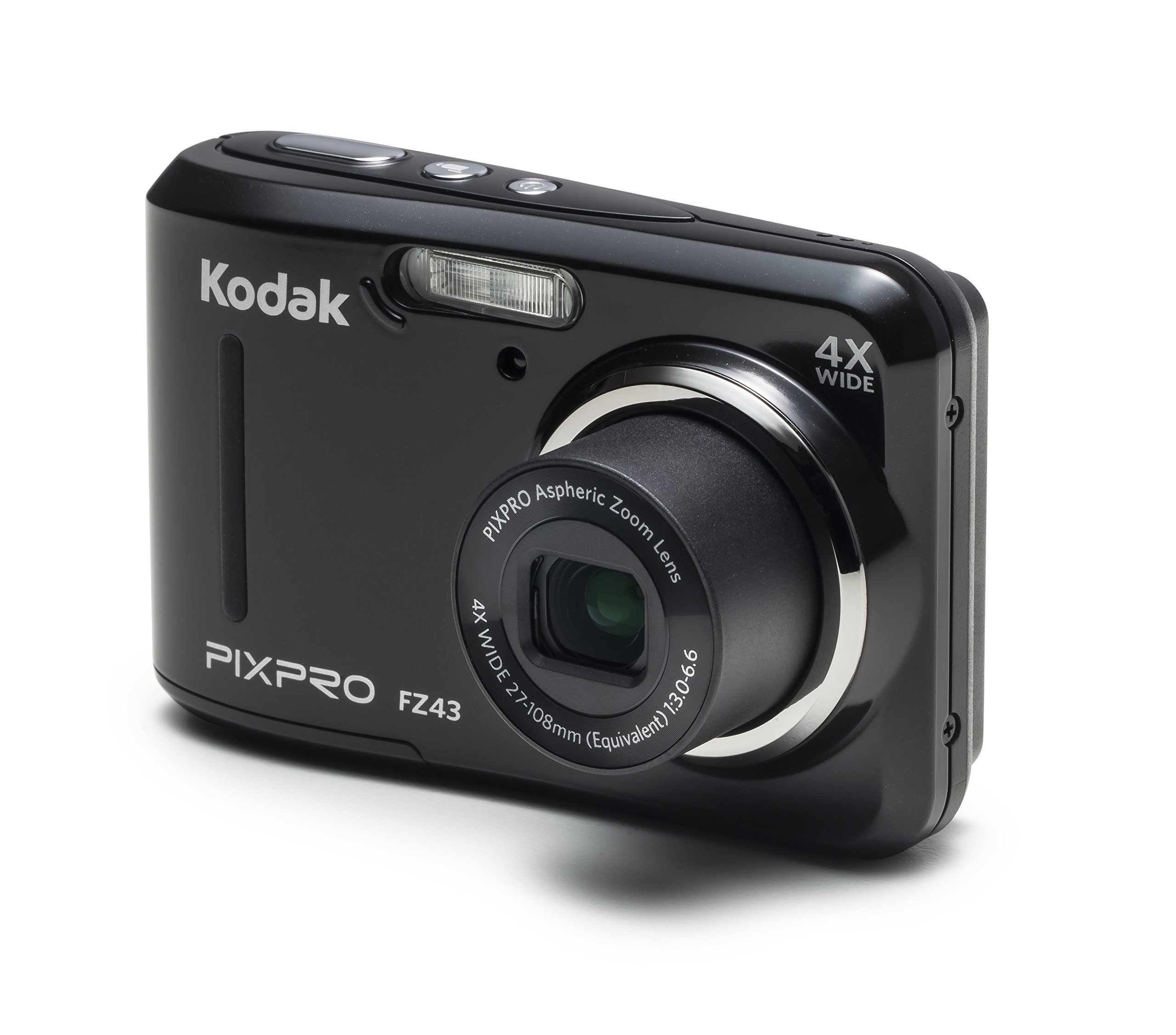 Kodak PIXPRO Friendly Zoom FZ43 16 MP Digital Camera with 4X Optical Zoom and 2.7in LCD Screen (Black) (Renewed)