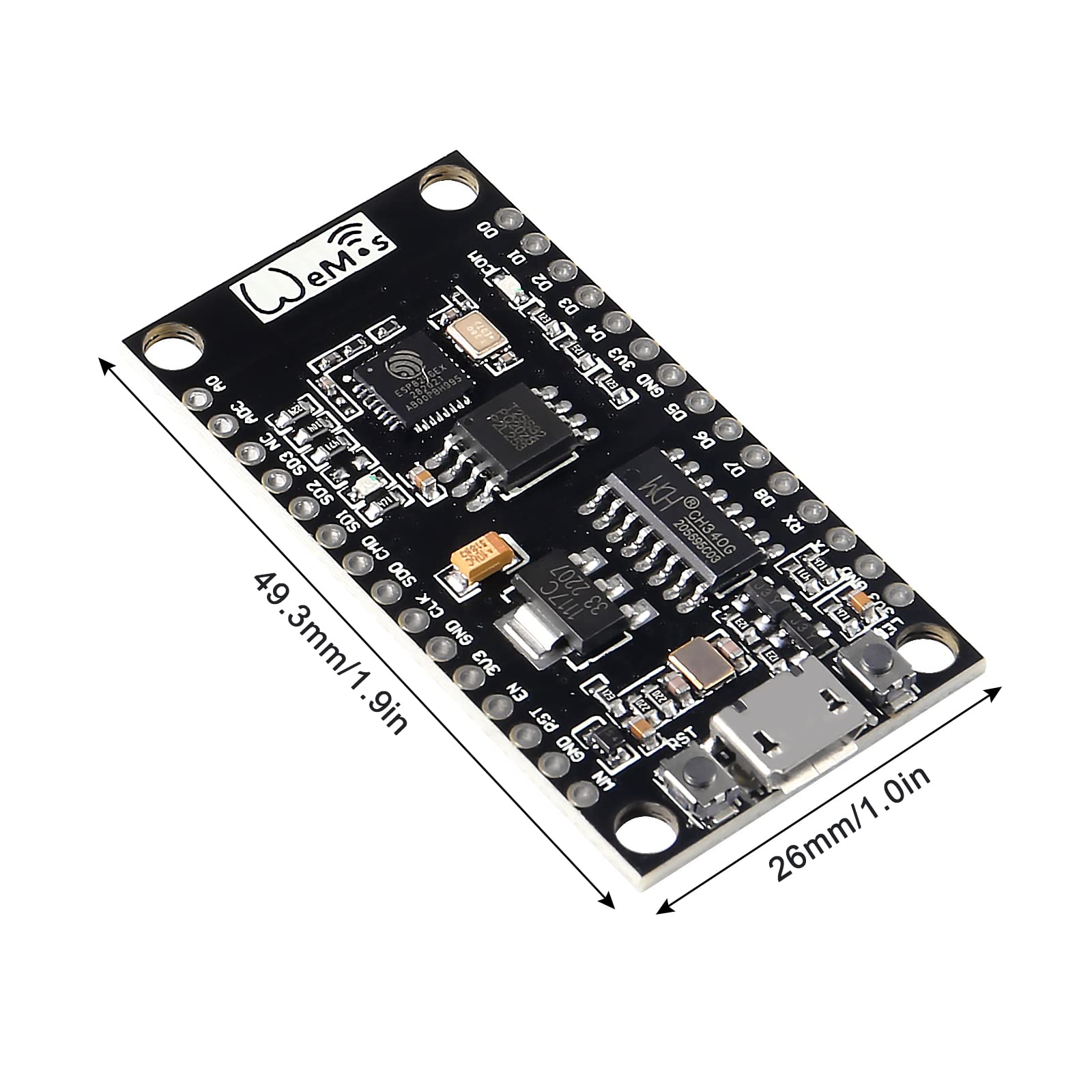 Alinan 5pcs CH340G NodeMCU V3 Lua WiFi Module Integration of ESP8266 + Extra Memory 32M Flash USB Serial CH340G for Arduino