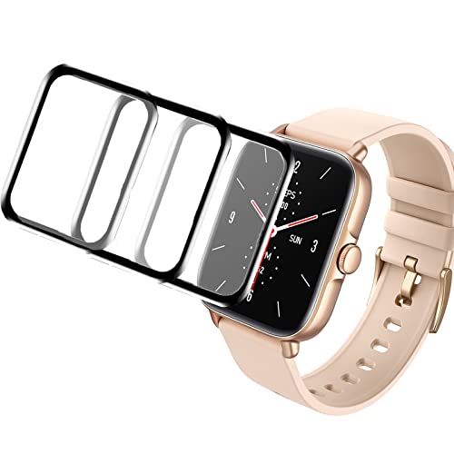 Compatible for Smaiit Smart Watch Screen Protector, [3 Pack] 3D Full Coverage PET Soft Screen Protector Film Compatible with Smaiit Y22 Smart Watch/BANLVS Y22 Smart Watch/A-TGTGA Y22 1.7” Watch/WZWNEER Y20GT Smart Watch (3 PACK)