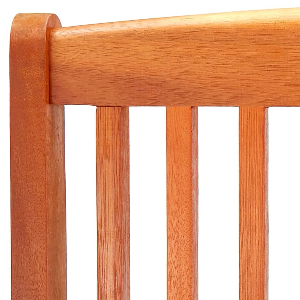 vidaXL Folding Patio Chairs 2 pcs Constructed from Solid Eucalyptus Wood - Weather-Resistant, Oil Finished Surface, Contemporary Style for Garden, Terrace or Patio