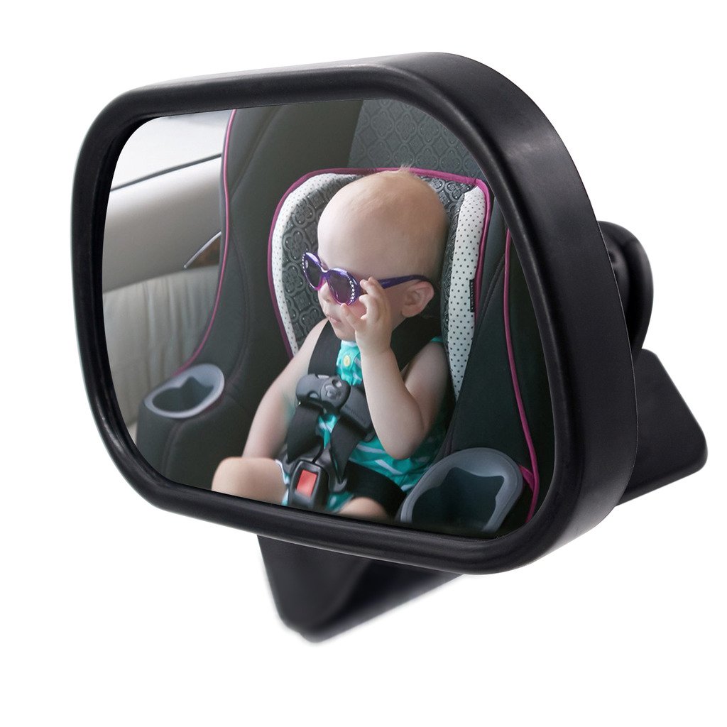iSaddle Baby Car Seat Mirror - Baby Back Seat Front View Mirror - Adjustable Shatterproof In Car Safety Mirror