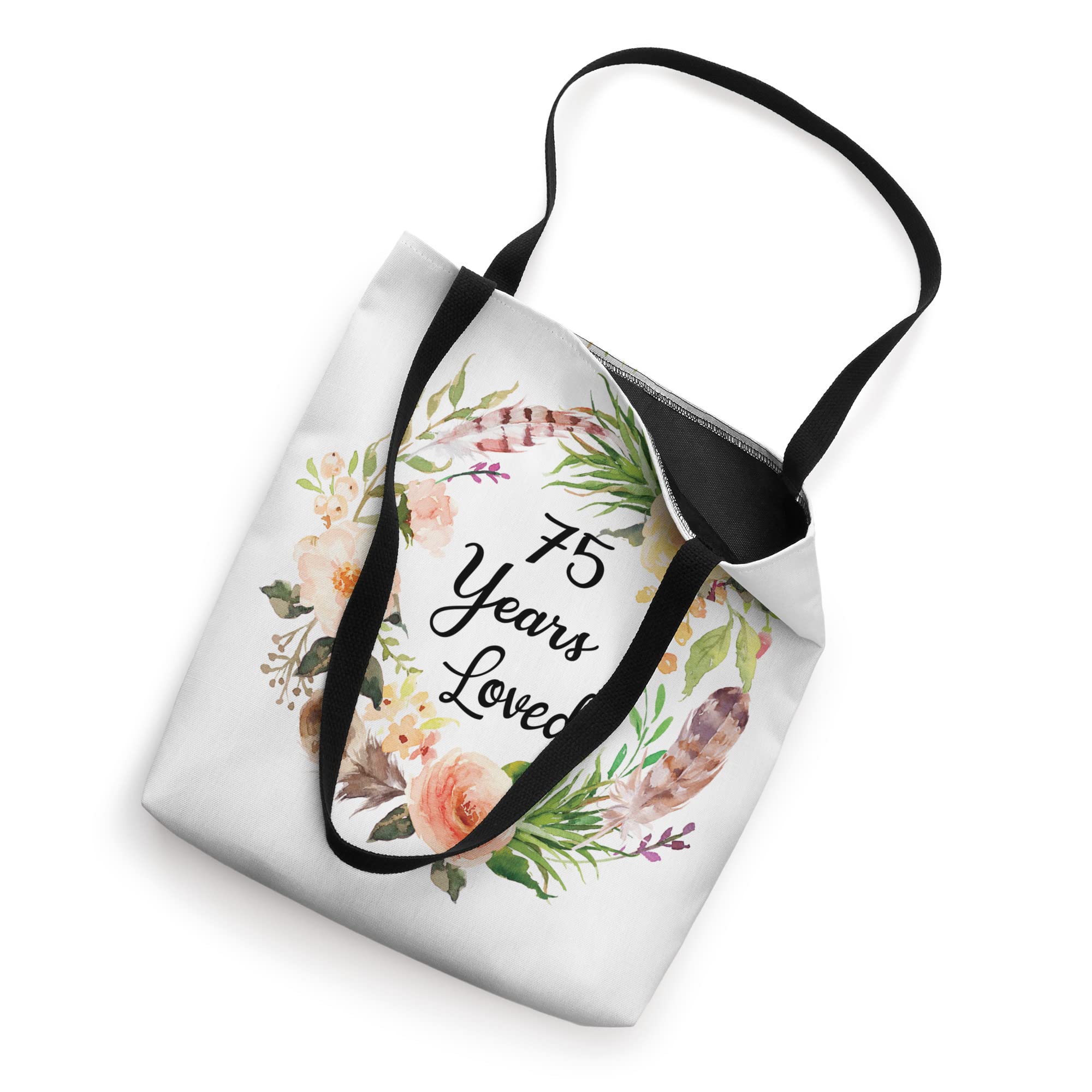 75-Year-Old Loved,75th Birthday Gifts for Women, Grandma Tote Bag